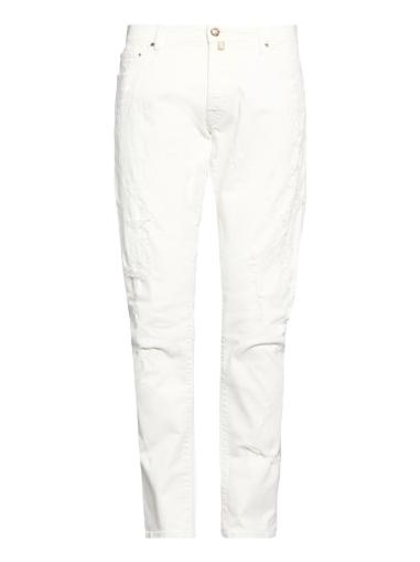 JACOB COHEN JACOB COHЁN Off-White Cotton Elastane Tapered Jeans